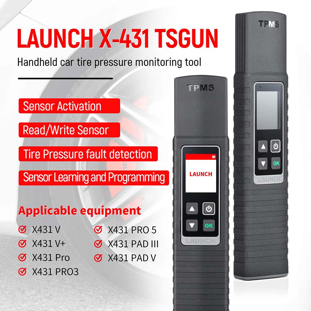 Launch X-431 TSGUN TPMS Tire Pressure Detector Handheld Terminator X431 ...