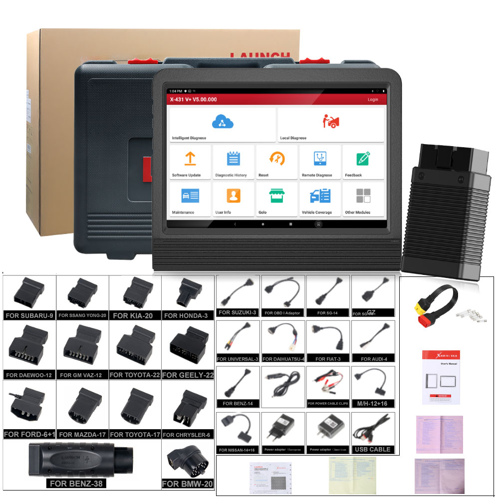 Original Launch X431 V+ (X431 PRO3) Full System Diagnostic Tool with 2 ...