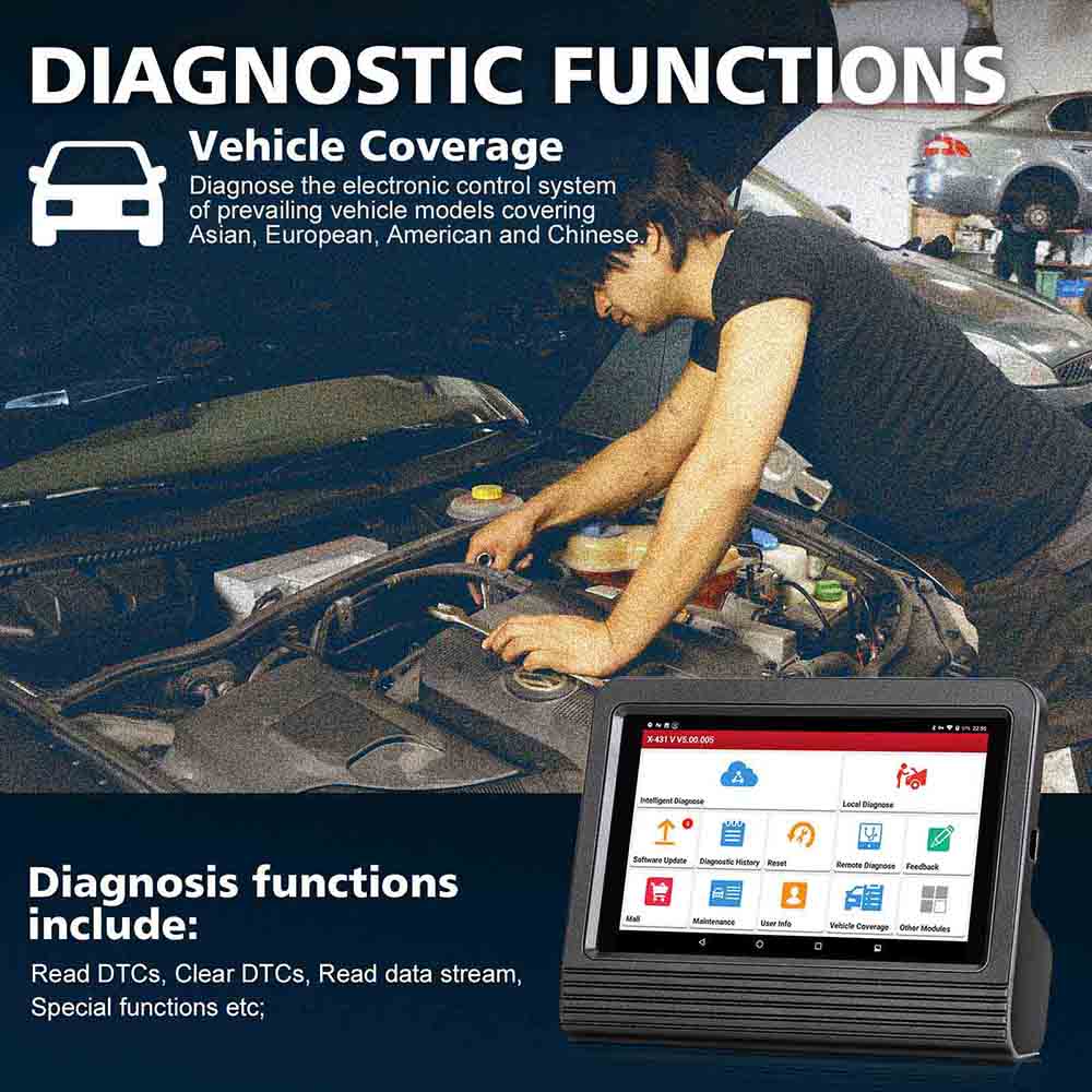 Launch X431 V V5.0 8inch Tablet Wifi/Bluetooth Full System Diagnostic ...