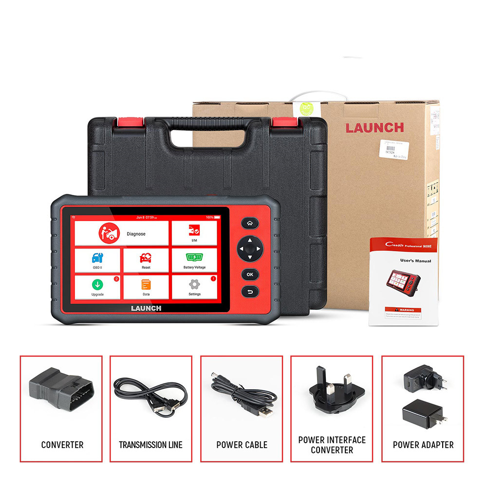 LAUNCH X431 CRP909E OBD2 Car Full System Diagnostic Tool Code Reader Scanner with 15 Reset ...