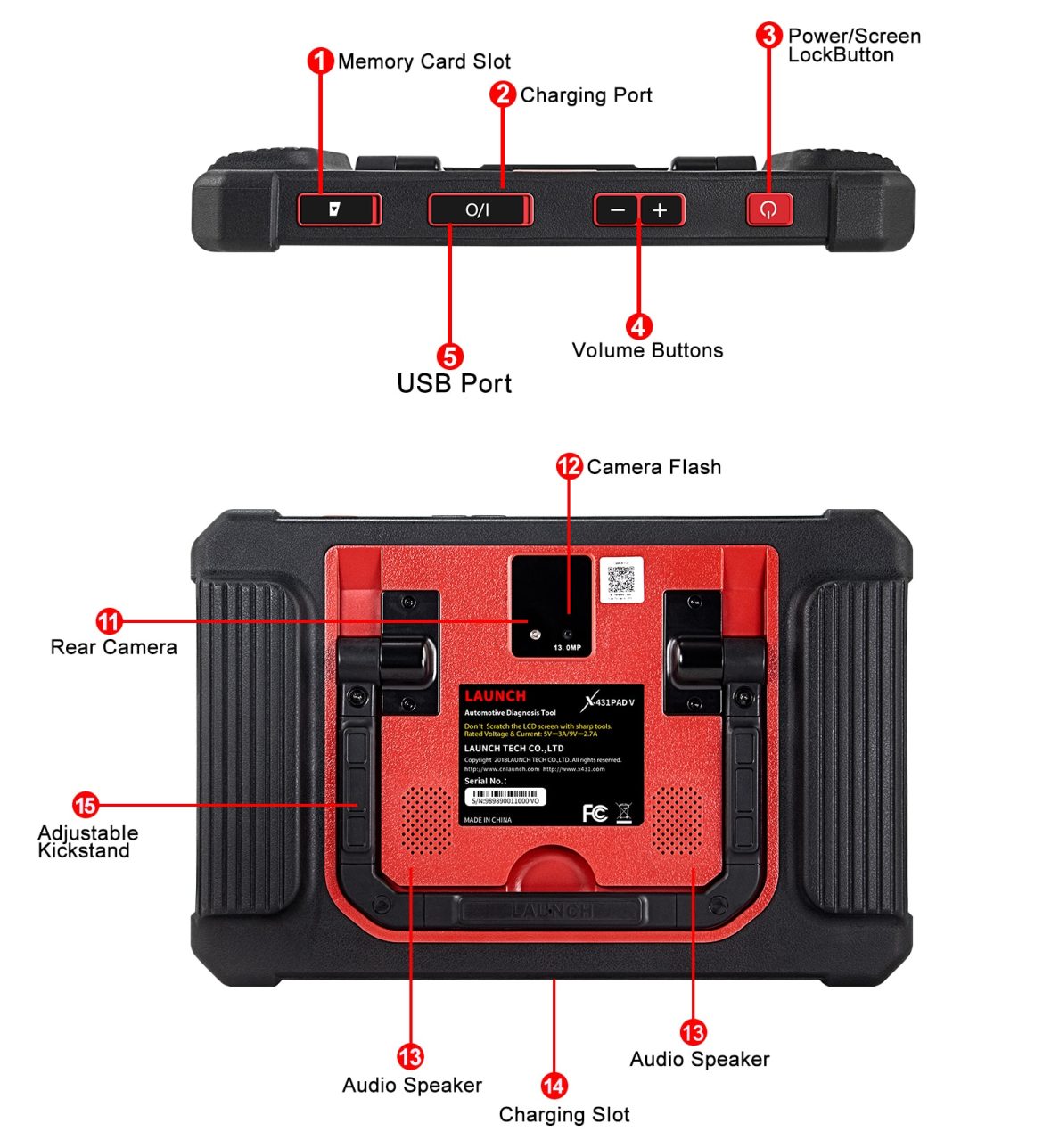 Launch X431 PAD V with SmartBox 3.0 Automotive Diagnostic Tool Support ...