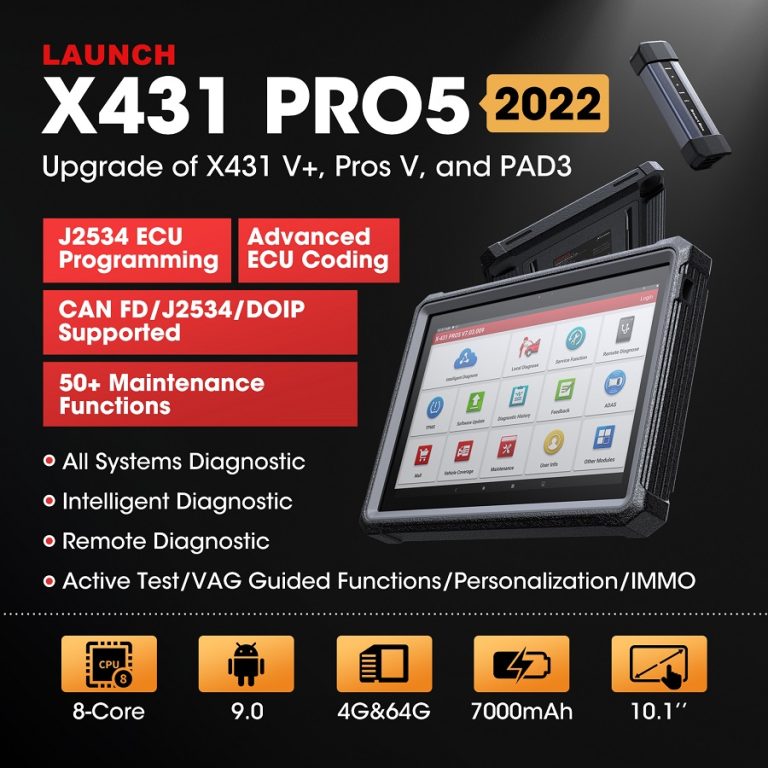 Launch X431 PRO 5 PRO5 Car diagnostic Tool ECU Programming OBD2 Scanner Global Version ...