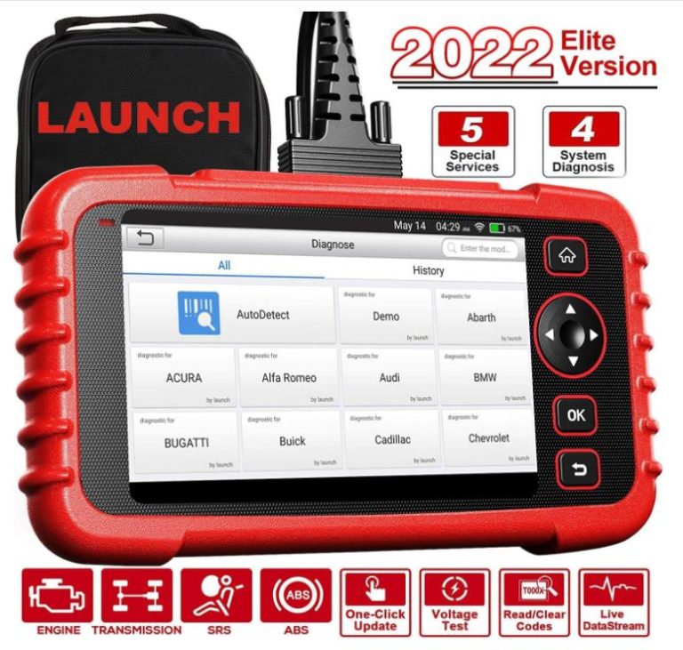 Launch X431 CRP129X OBD2 Scanner Engine ABS SRS AT Diagnostic Tool Oil ...