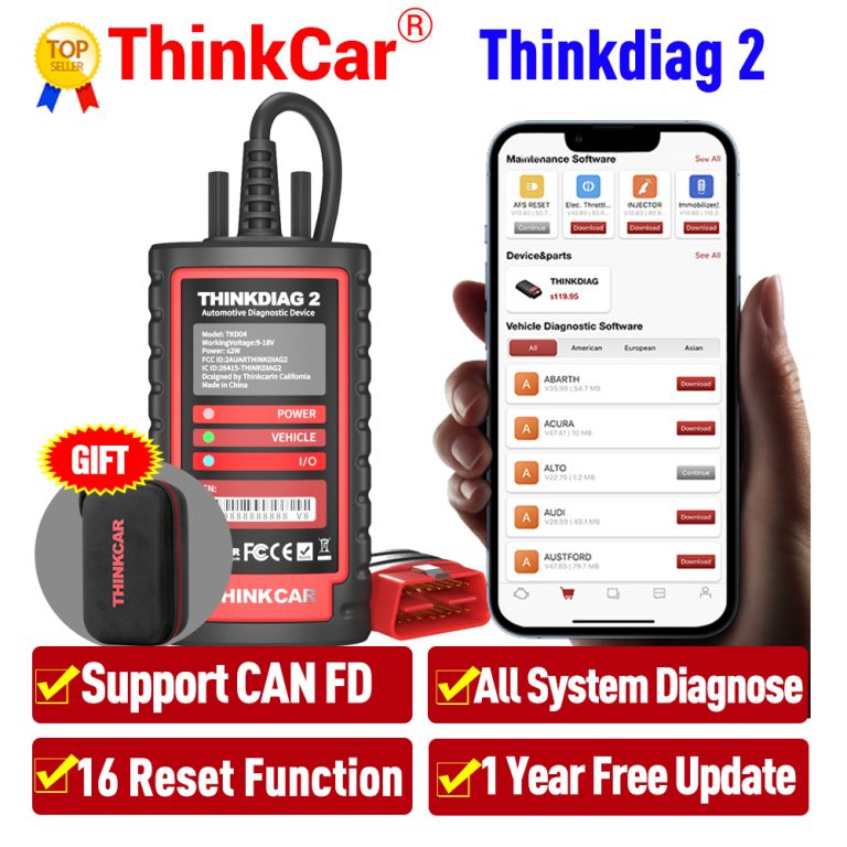 Thinkcar ThinkDiag 2 support CAN FD ECU Coding Active Test ALL software ...