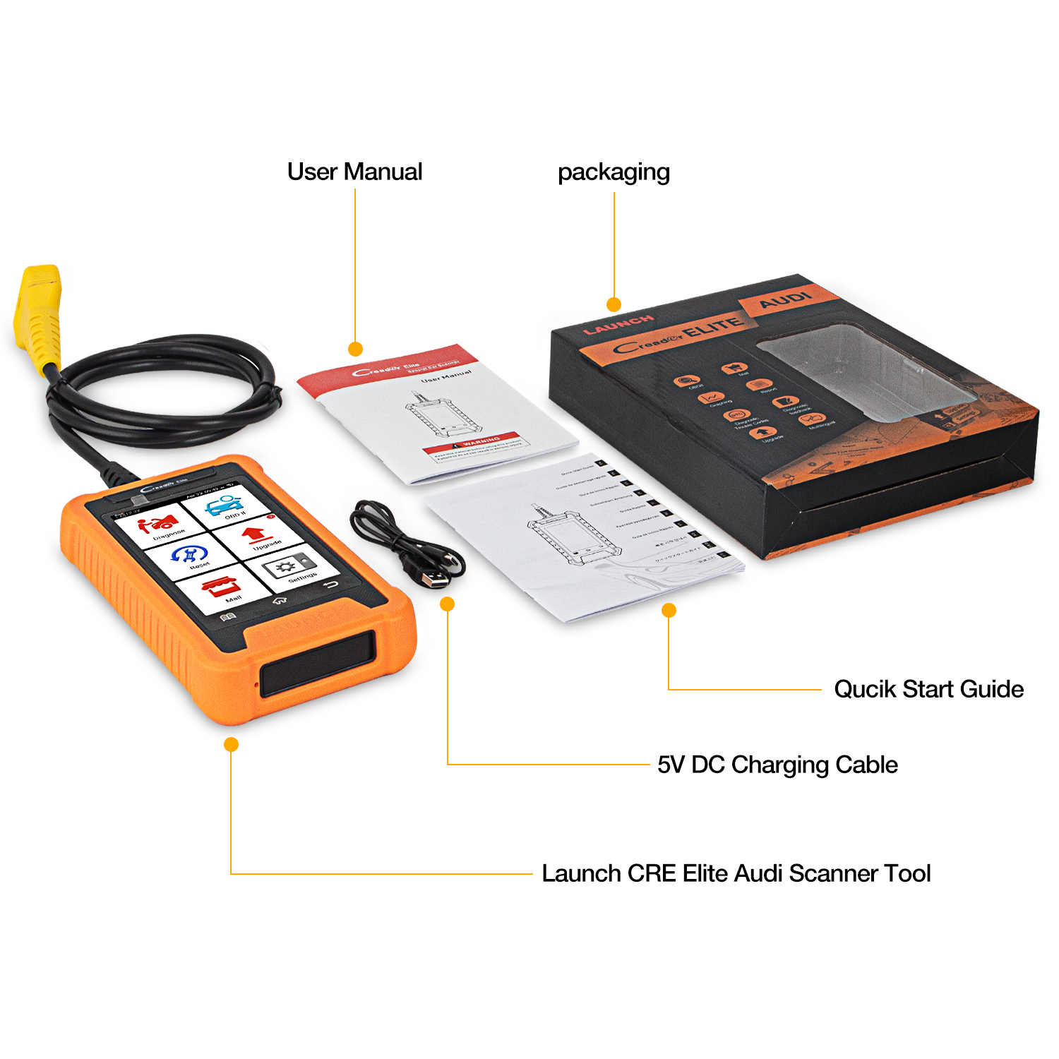 LAUNCH X431 Creader Elite For Audi Professional Full System Diagnostic ... LAUNCH X431 Creader Elite For Audi Professional Full System Diagnostic ...