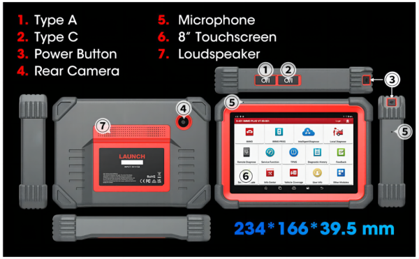 2023 Launch X431 IMMO Plus Key Programmer 3-in-1 IMMO Clone Diagnostics Functions Global Version ...