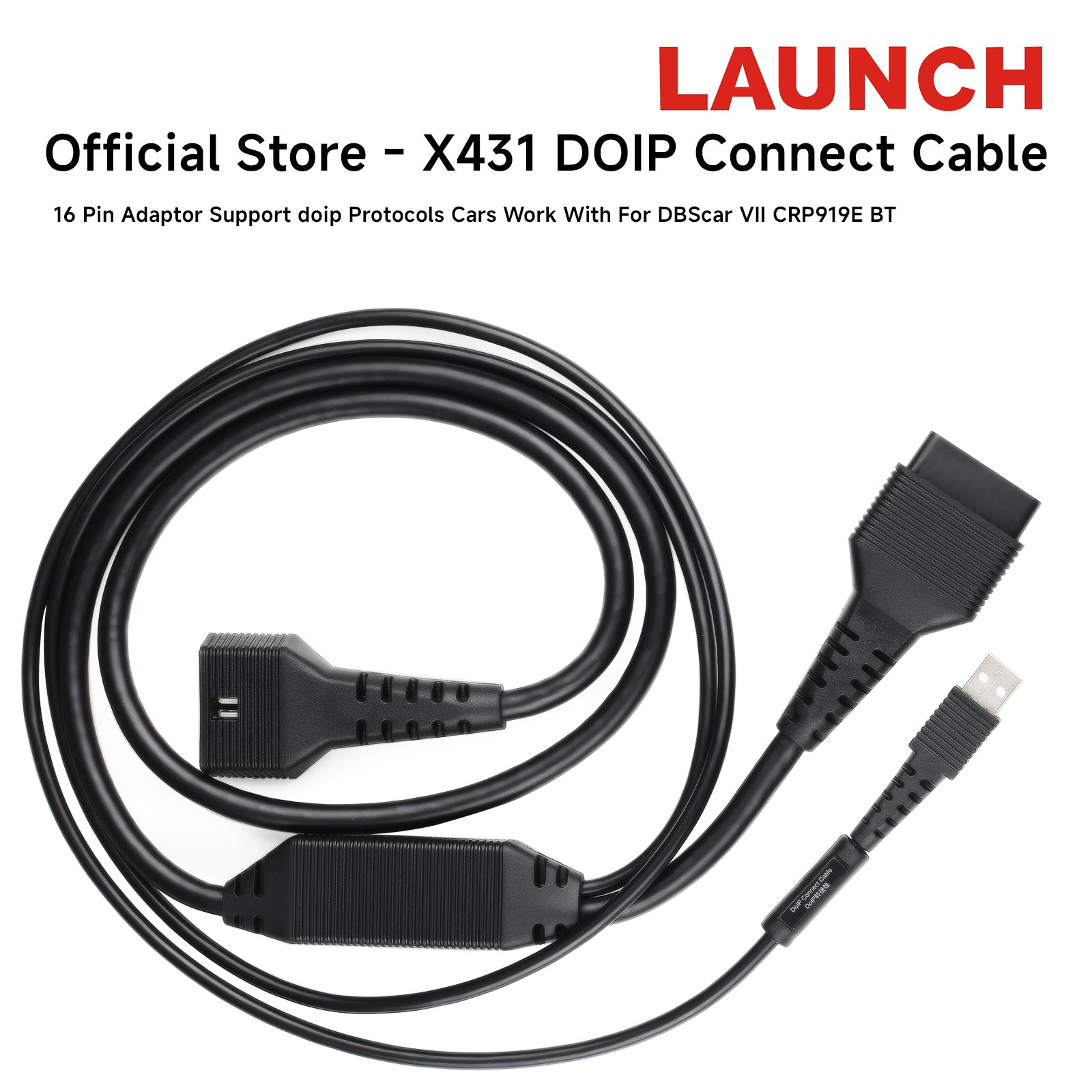 2024 LAUNCH DOIP Adapter Cable for Devices with CAR VII Bluetooth ...