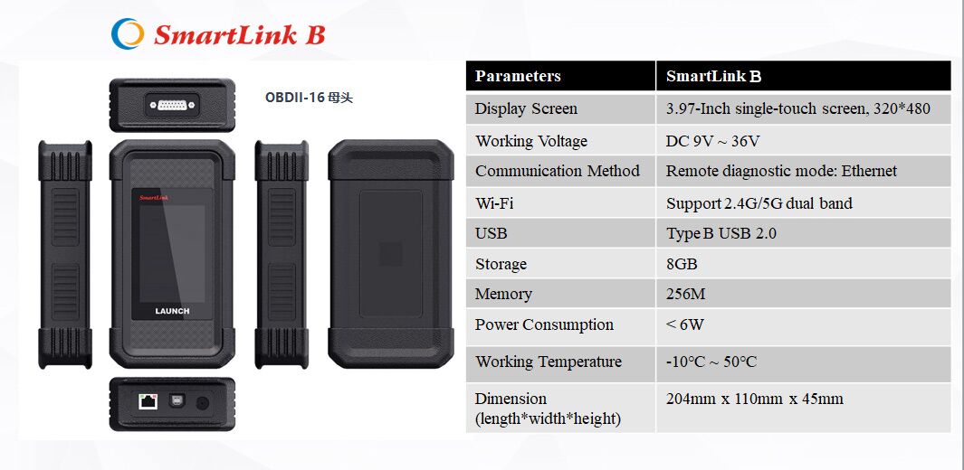 Launch X431 SmartLink B – Remote Diagnostic Device ( Vehicle Data Link ...