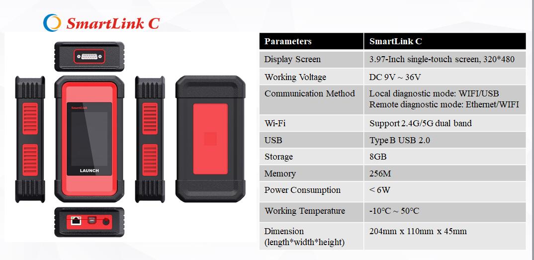 Launch X431 SmartLink C V2.0 – Remote Diagnostic Device ( Vehicle Data ...