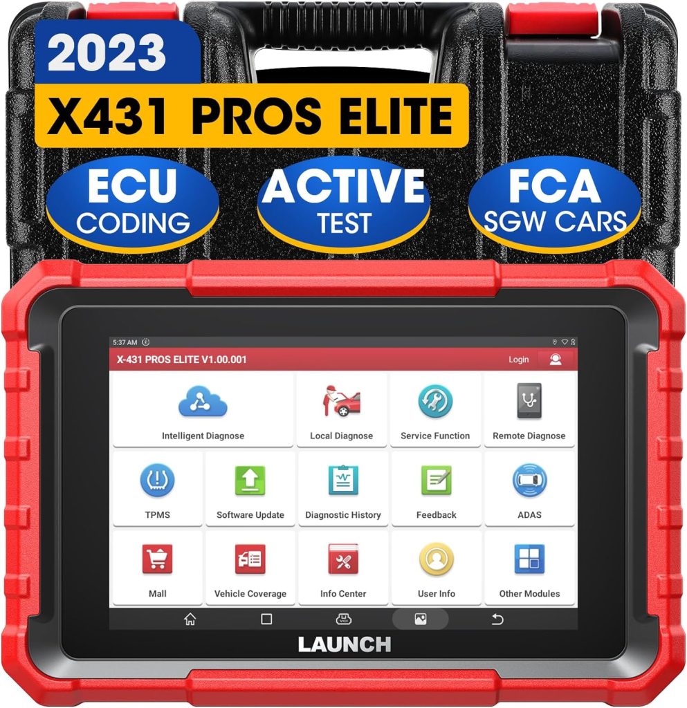 Launch X431 PROS Elite Car Diagnostic Tool for Full System Bidirectional, 32+ Services, ECU ...