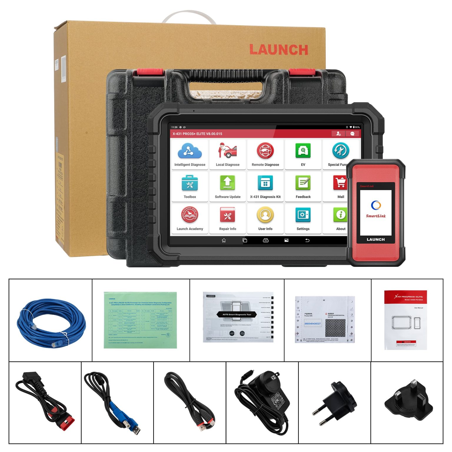 2025 LAUNCH X431 PRO3S+ Elite All-in-One Bidirectional Scan Tool with Smartlink C J2534 ...