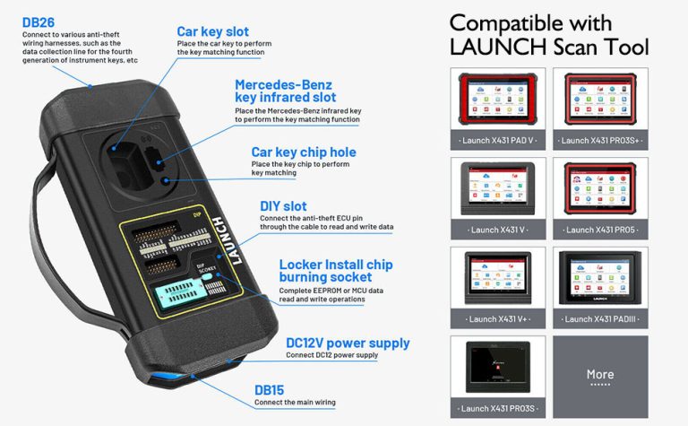 Launch X431 GIII X-PROG 3 Advanced Immobilizer & Key Programmer with ...